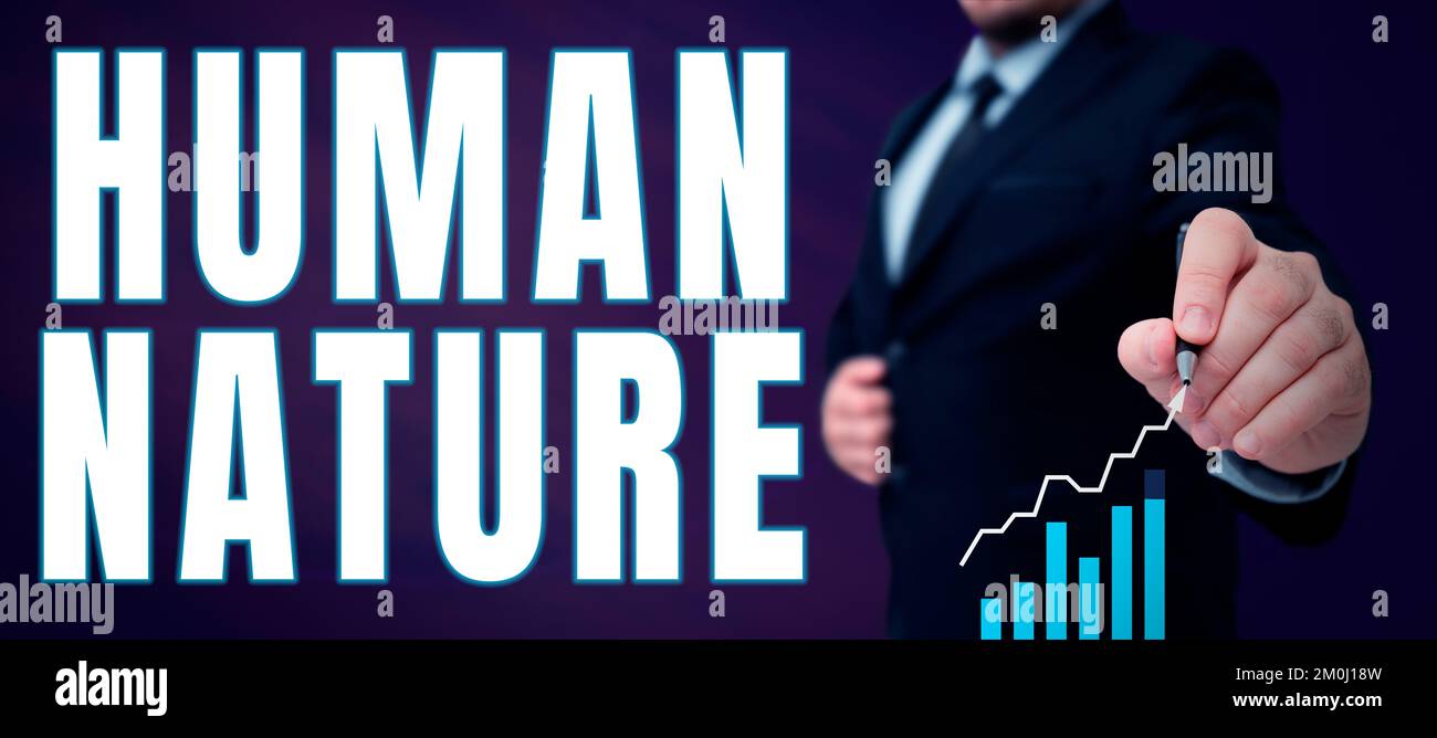 Text showing inspiration Human Nature. Business showcase psychological ...