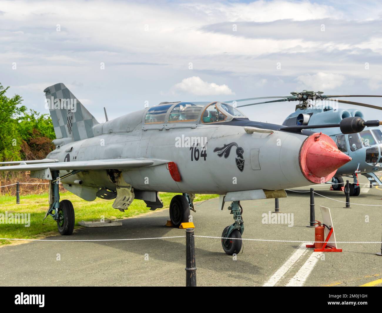 Croatian Air Force HRZ MiG21UMD trainer aircraft 164, Pleso airbase ...