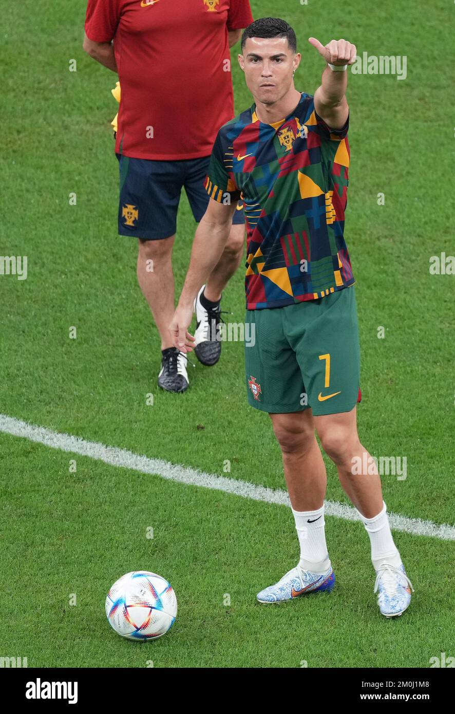 Lusail, Qatar. 6th Dec, 2022. Cristiano Ronaldo of Portugal gestures ...