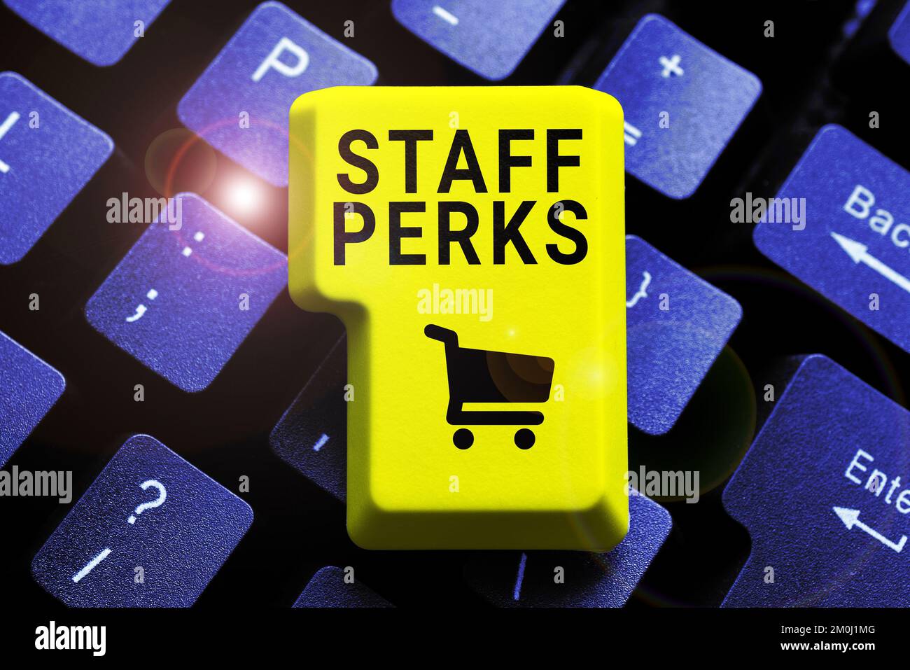 Sign displaying Staff Perks. Business overview Workers Benefits Bonuses ...