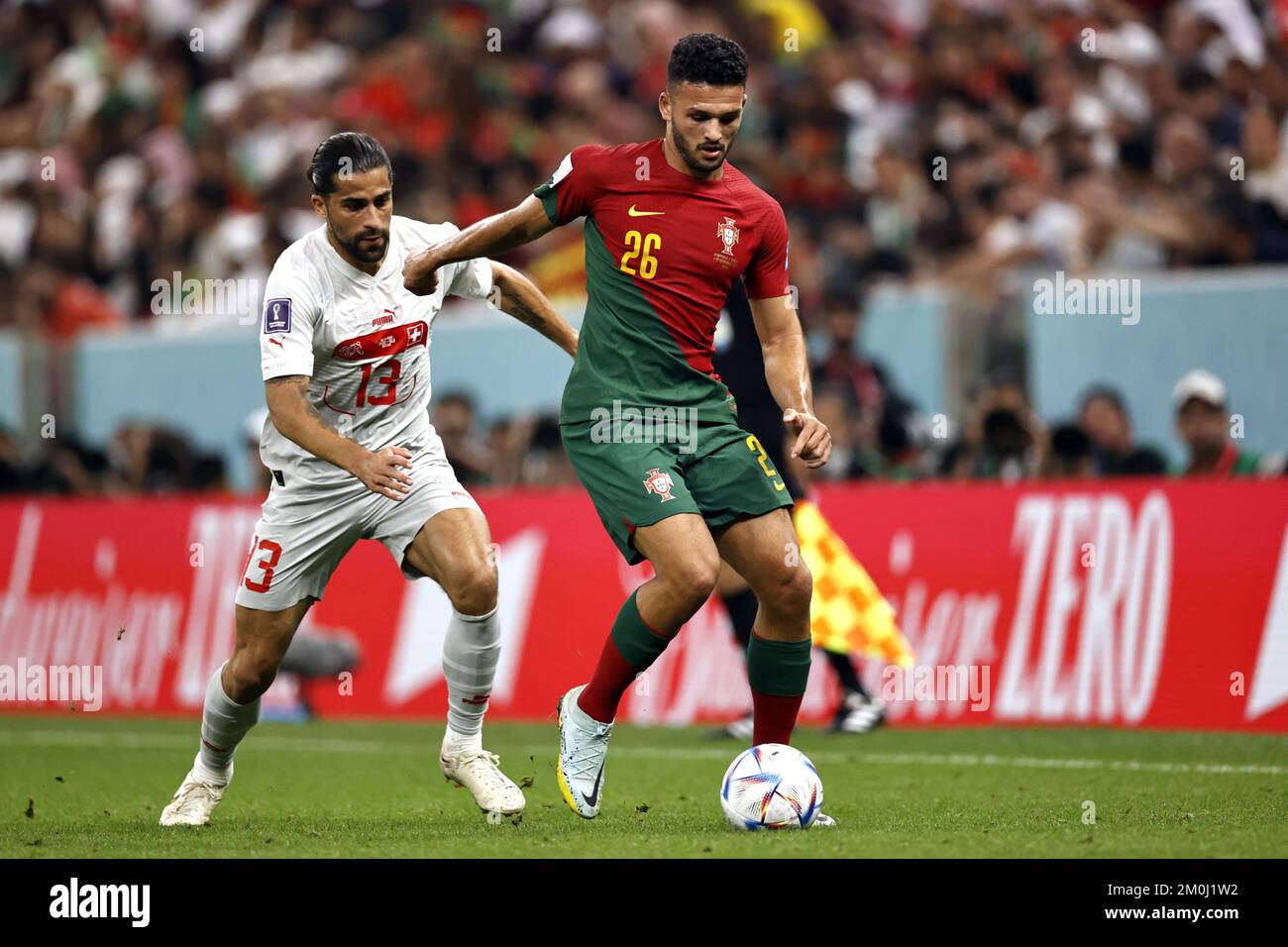 AL DAAYEN - (l-r) Ricardo Rodriguez of Switzerland, Goncalo Ramos of ...