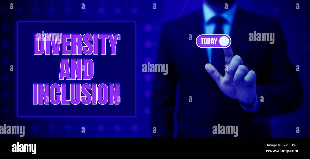 Writing displaying text Diversity And Inclusion. Concept meaning range ... Writing displaying text Diversity And Inclusion. Concept meaning range ...