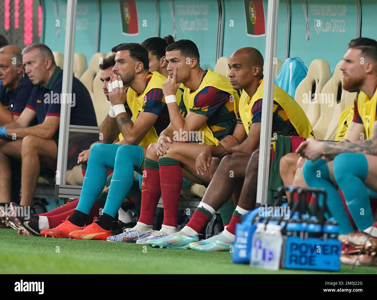 Portugal's Cristiano Ronaldo on the bench during the FIFA World Cup ...