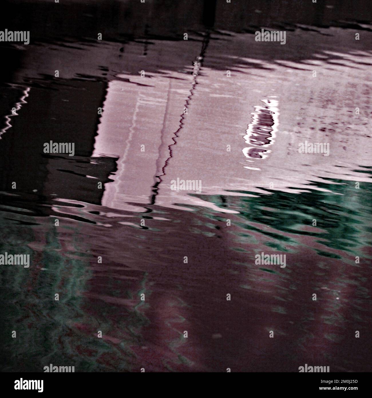 Abstract photograph, showing reflected pattern, line, shape, with a ...