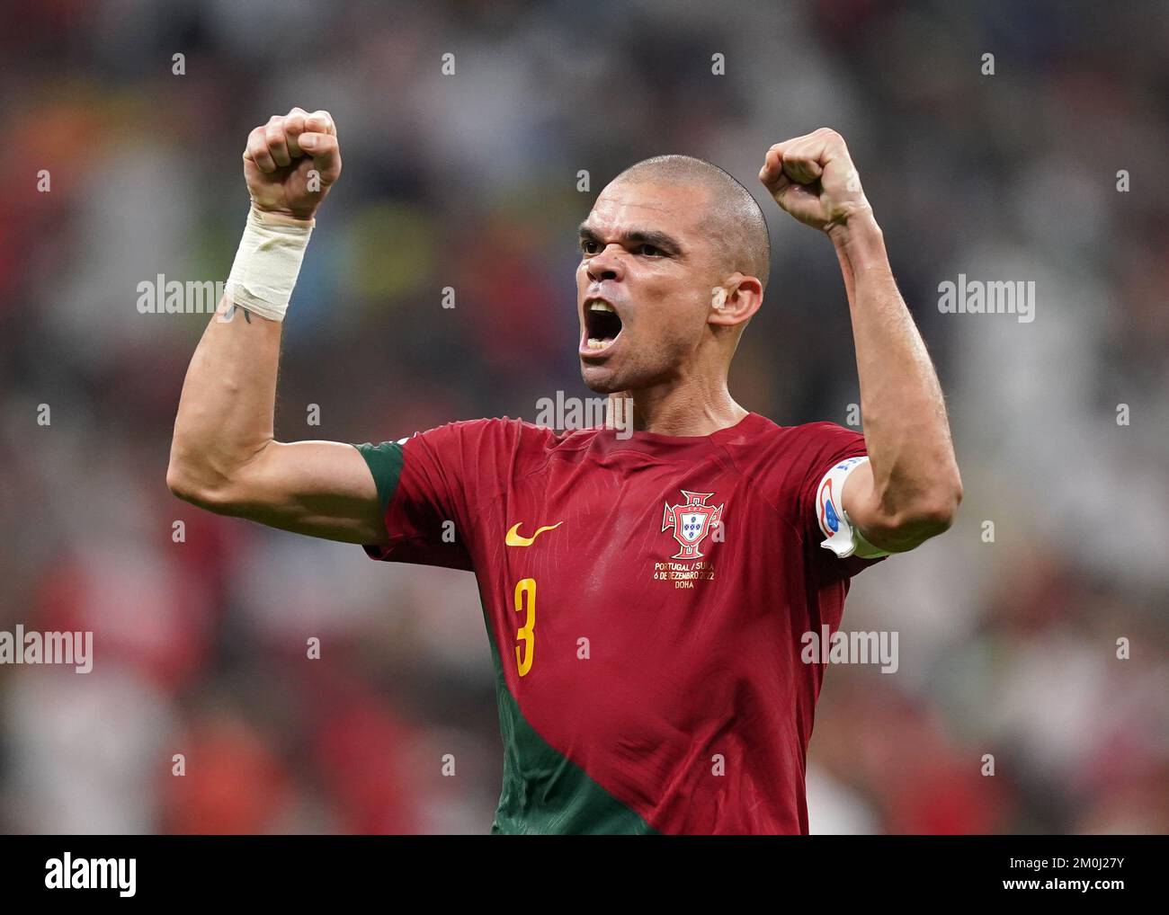 Portugal's Pepe celebrates scoring their side's second goal of the game ...
