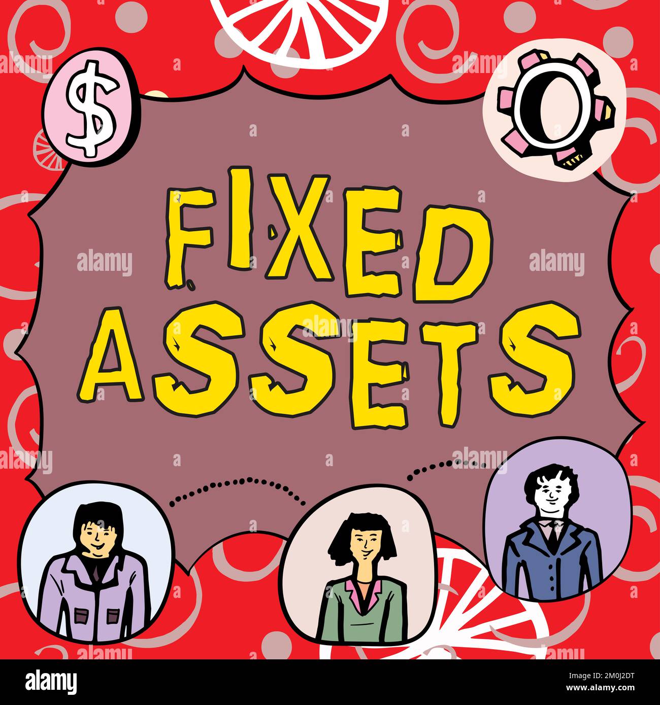 Sign displaying Fixed Assets. Word for long-term tangible piece of ...