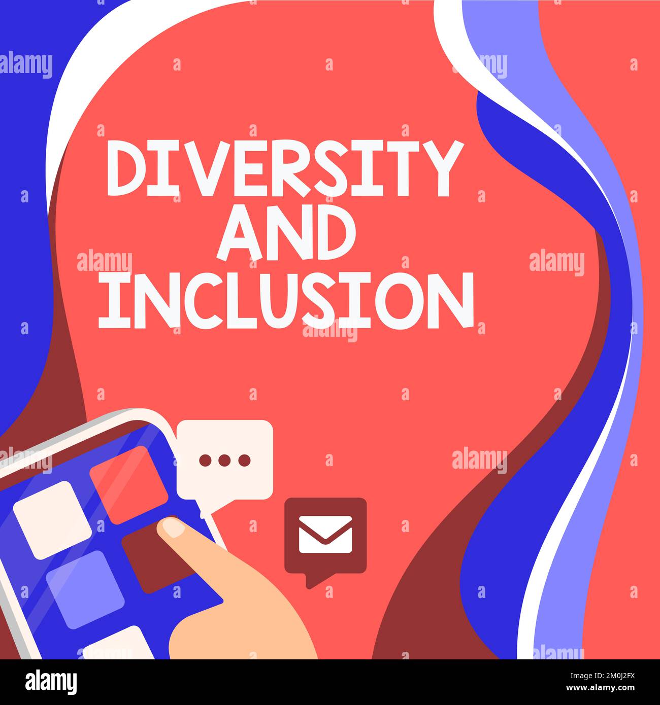 Conceptual display Diversity And Inclusion. Concept meaning range human ...