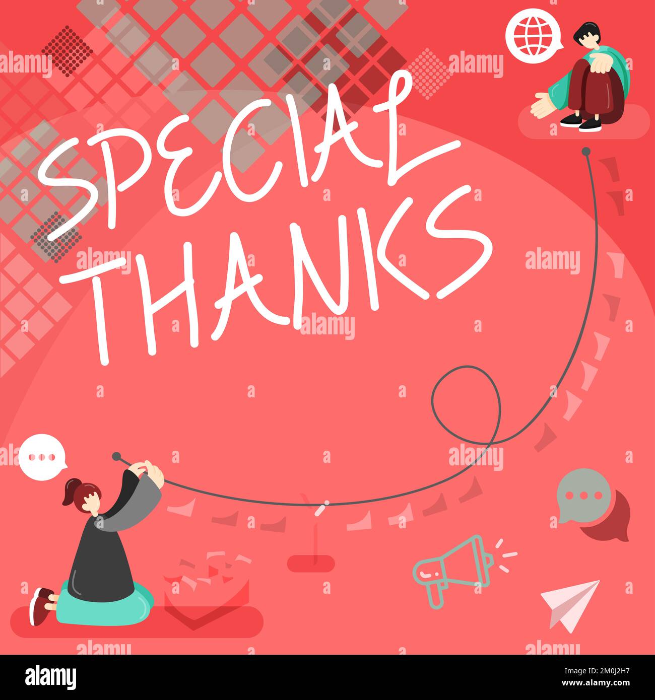 Sign displaying Special Thanks. Business showcase expression of ...