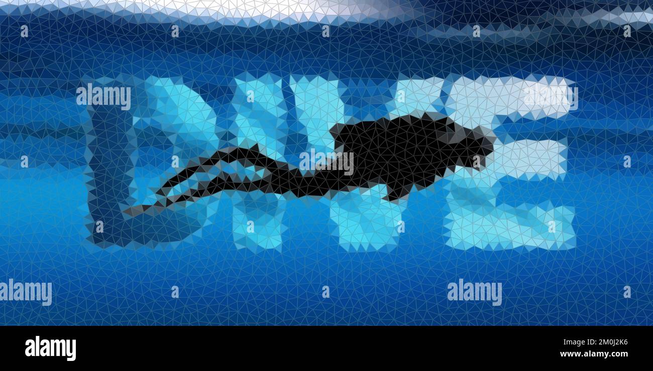 Scuba Diving art, Polygonal Art, diver underwater Stock Photo - Alamy