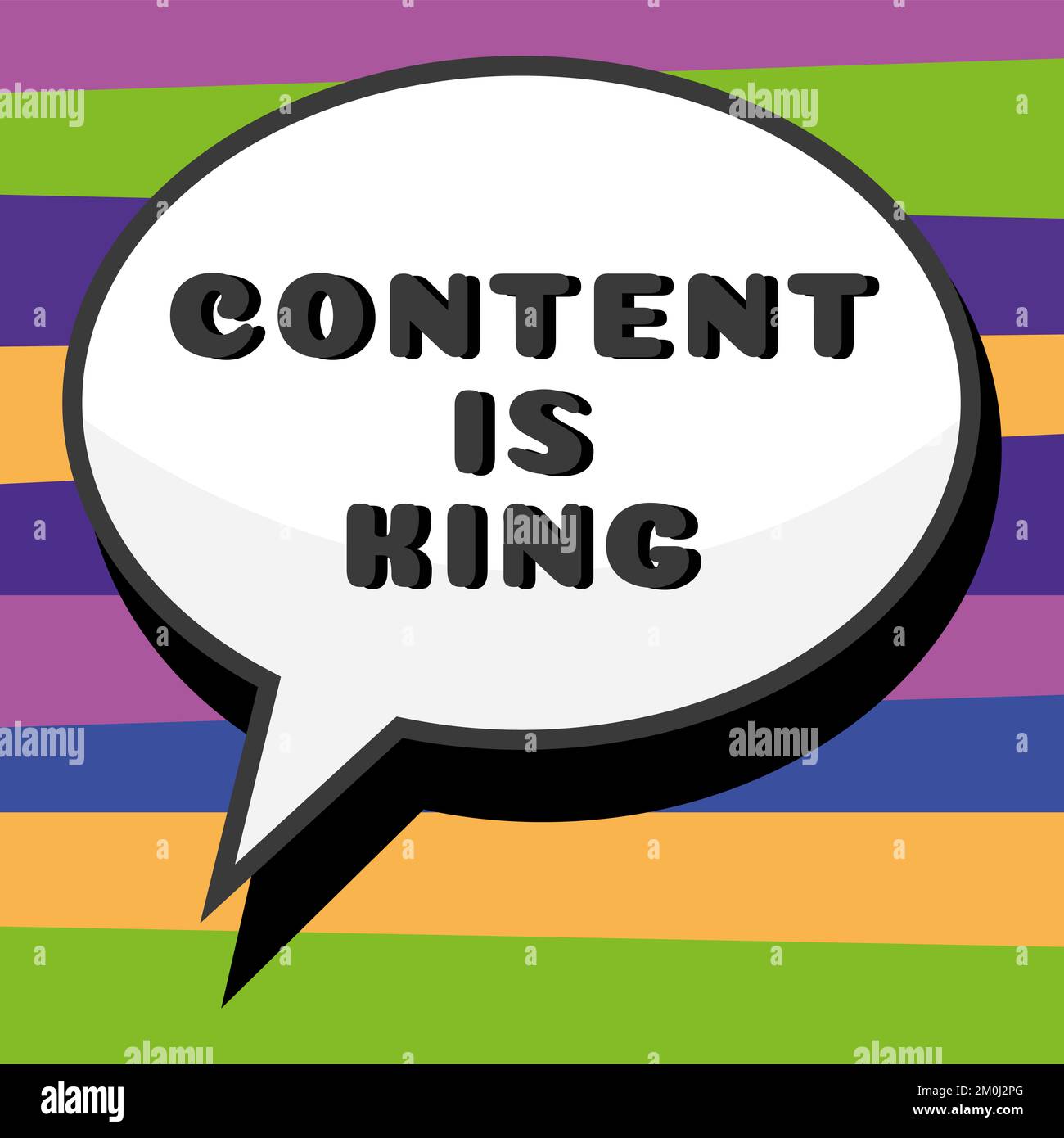 Text showing inspiration Content Is King. Conceptual photo Content is ...