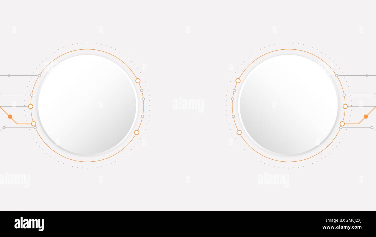 white grey circle technology background abstract. technology with line ...