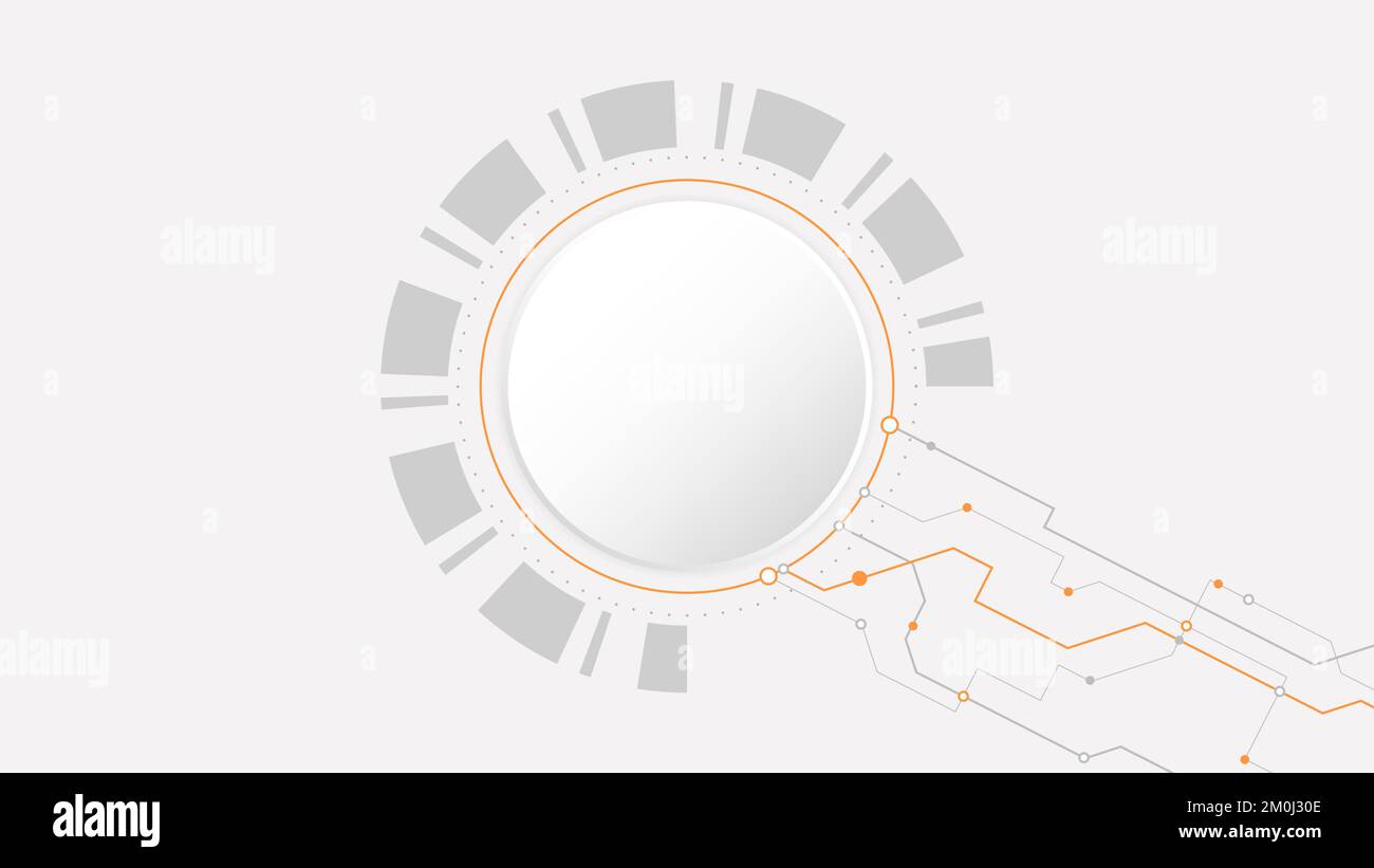 white grey circle technology background abstract. technology with line ...