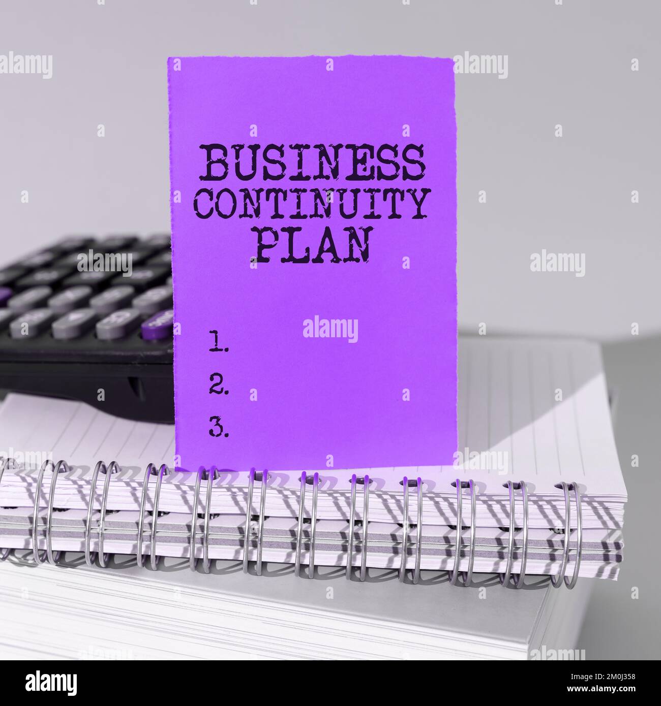 Text caption presenting Business Continuity Plan. Business overview ...