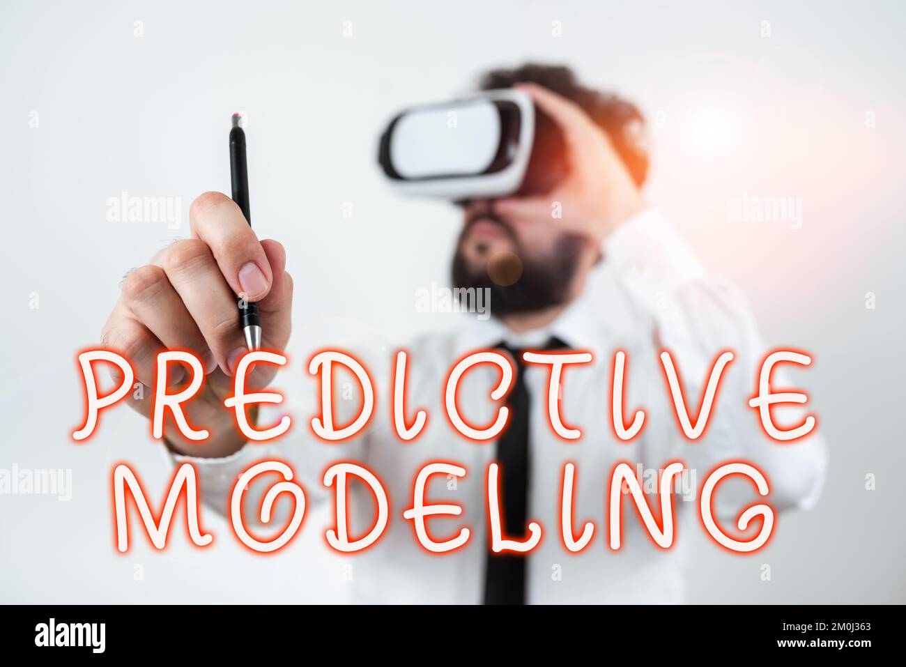 Sign displaying Predictive Modeling. Business showcase maintenance strategy driven by predictive ...