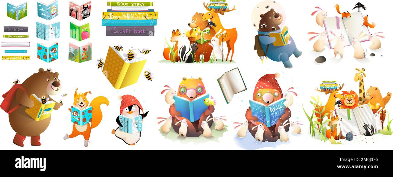 Woodland animals clipart hi-res stock photography and images - Alamy