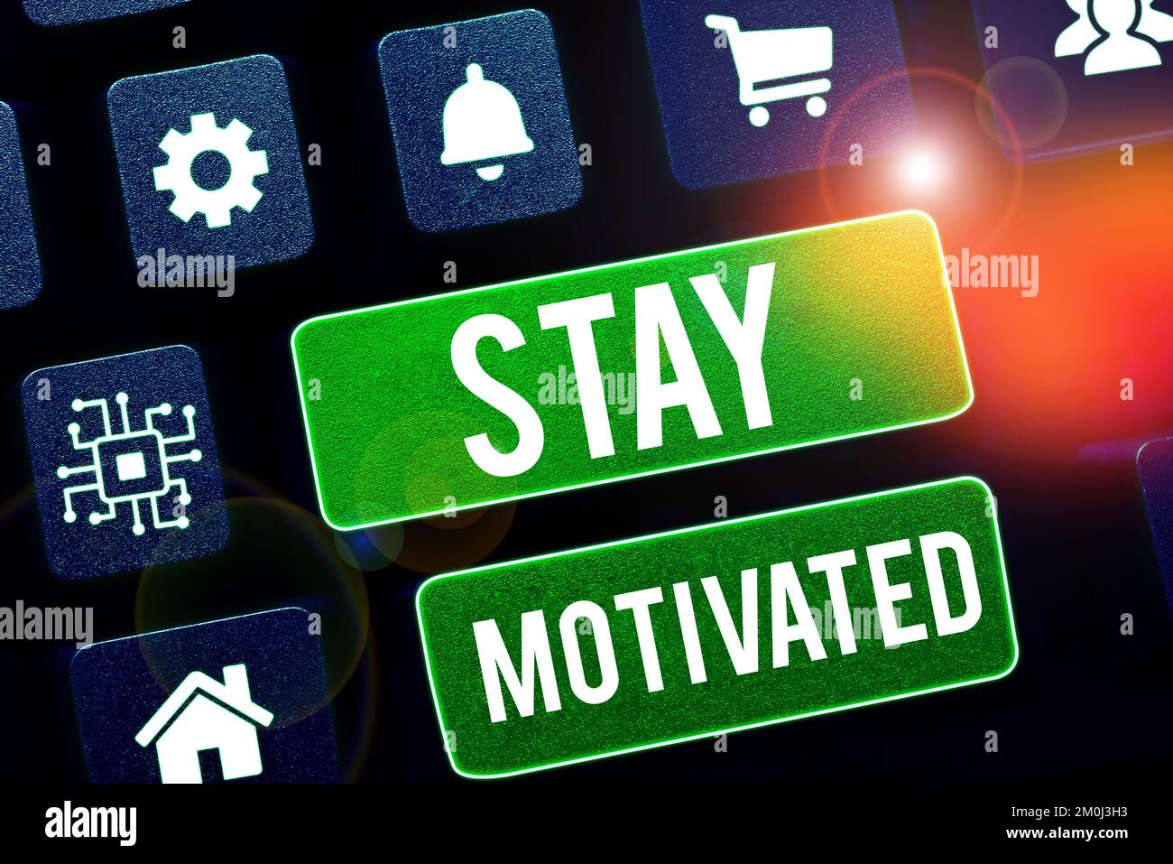 Hand writing sign Stay Motivated. Word Written on Reward yourself every ...