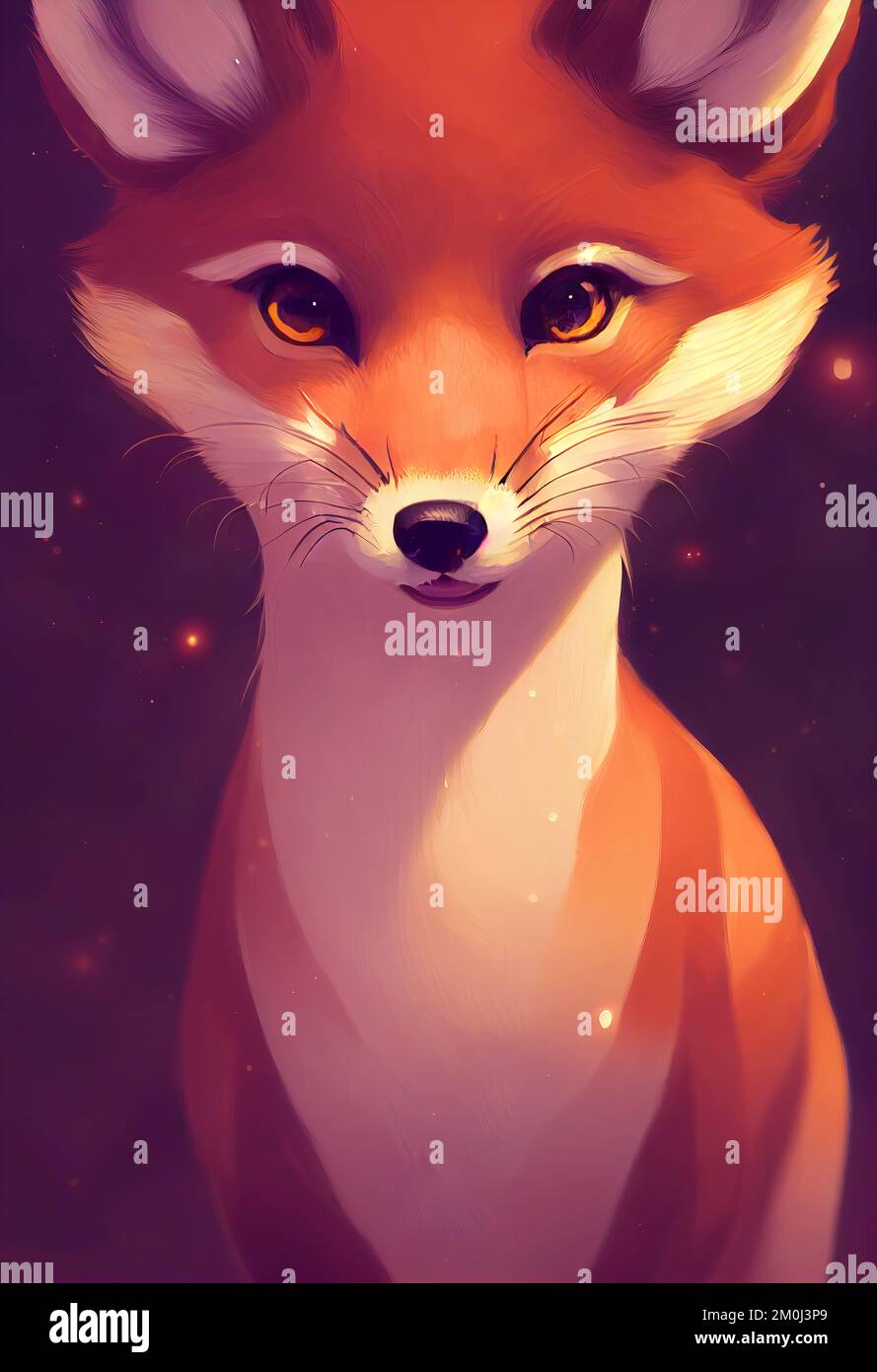 Funny adorable portrait headshot of cute swift fox. North American land ...