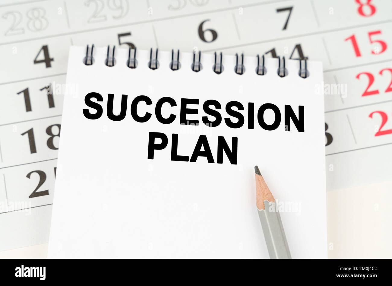 Business planning concept. On the calendar is a notebook with the ...