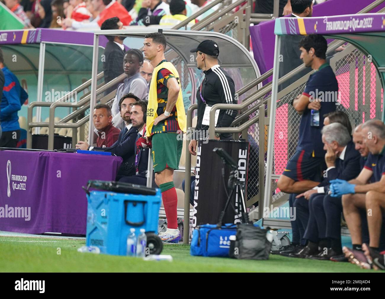 Portugal's Cristiano Ronaldo on the subs bench during the FIFA World ...