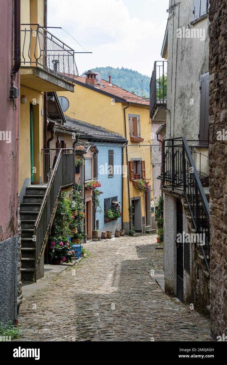 village partial view, berceto, italy Stock Photo - Alamy