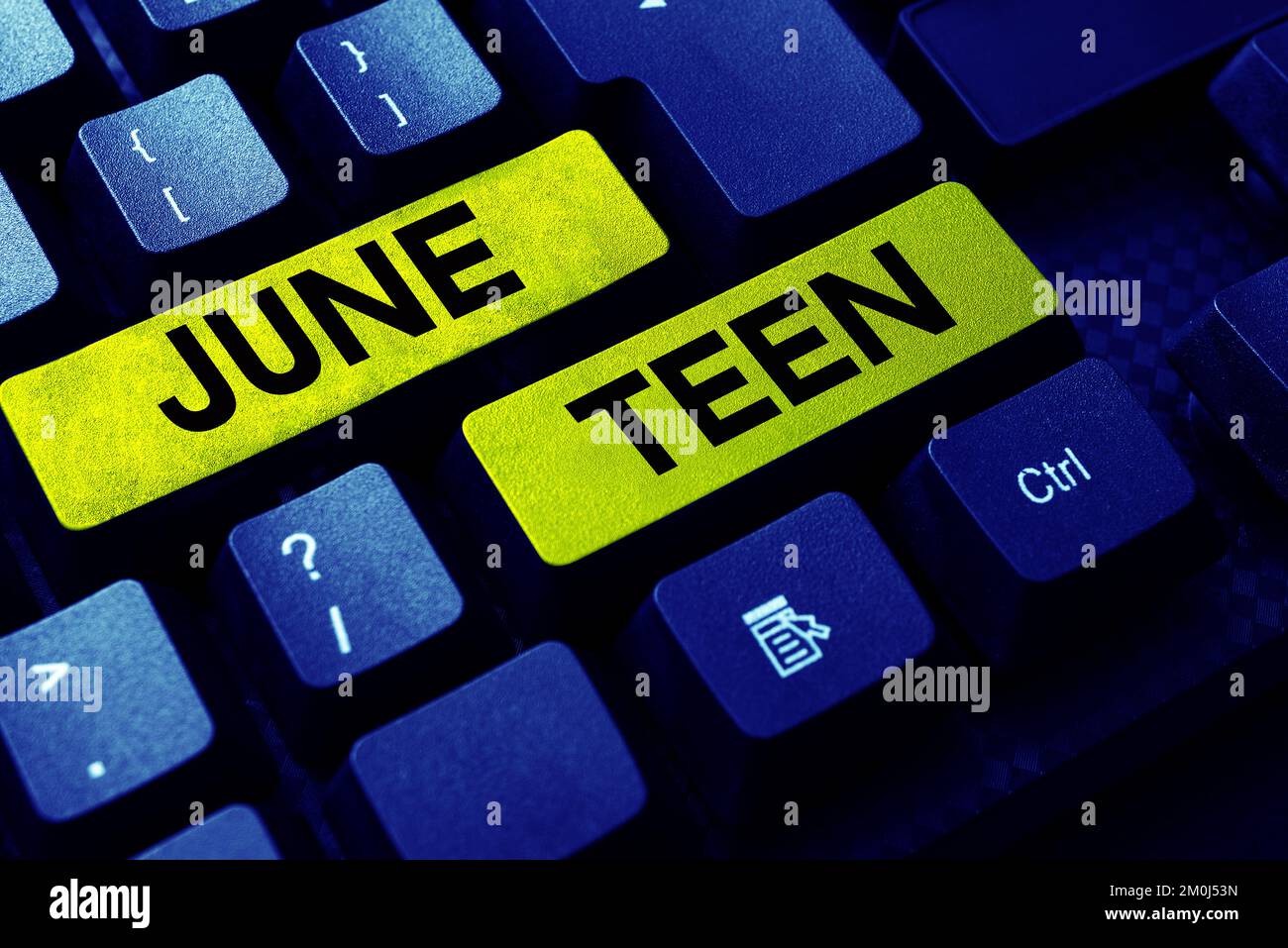 Conceptual caption June Teen. Word for legal holiday in the United ...