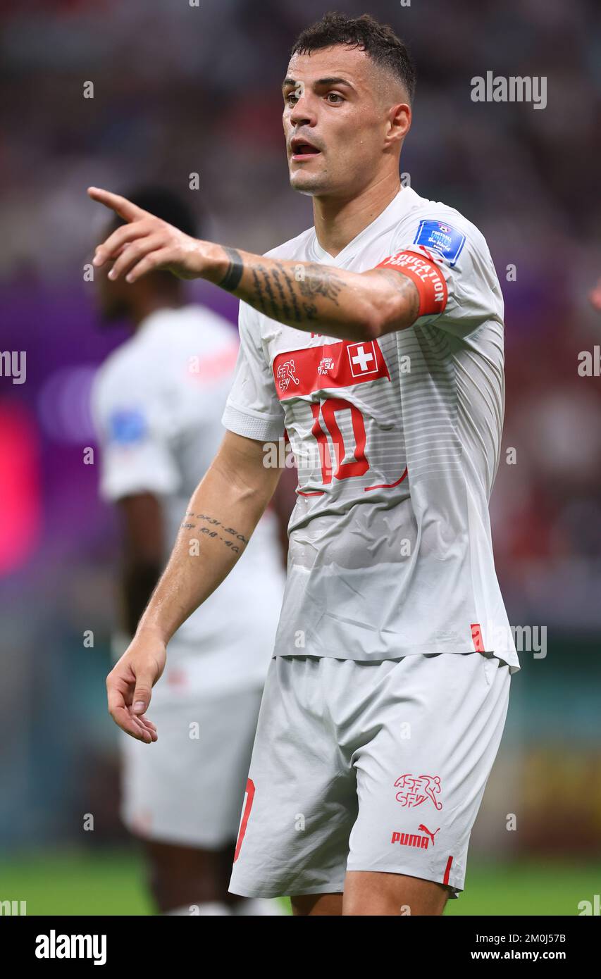 Doha, Qatar, 6th December 2022. Granit Xhaka of Switzerland during the ...