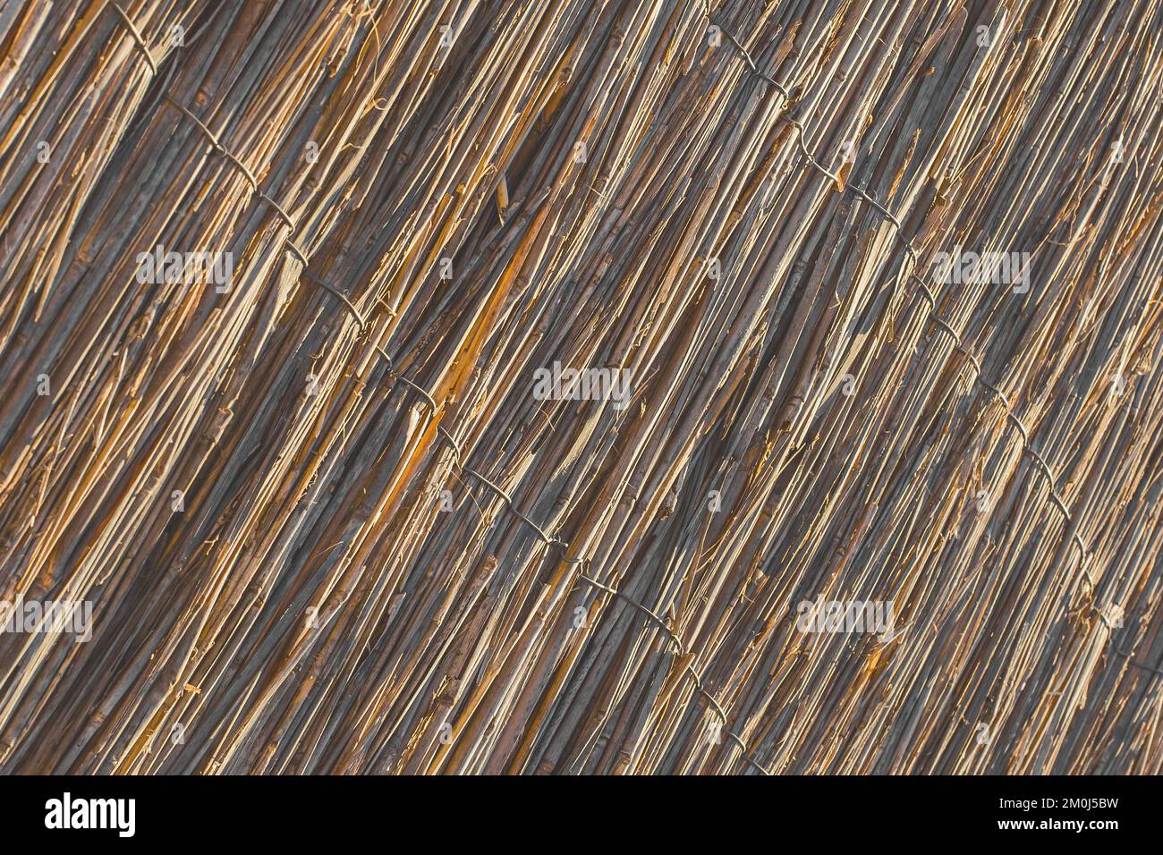 Braided bamboo or sea reed surface handmade texture brown background ...