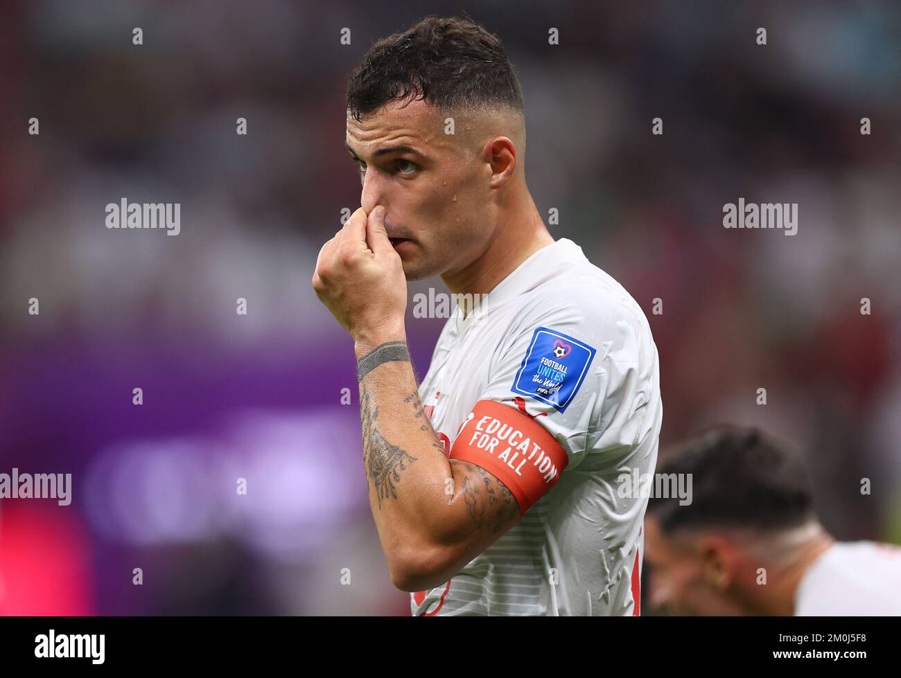 Doha, Qatar, 6th December 2022. Granit Xhaka of Switzerland during the ...
