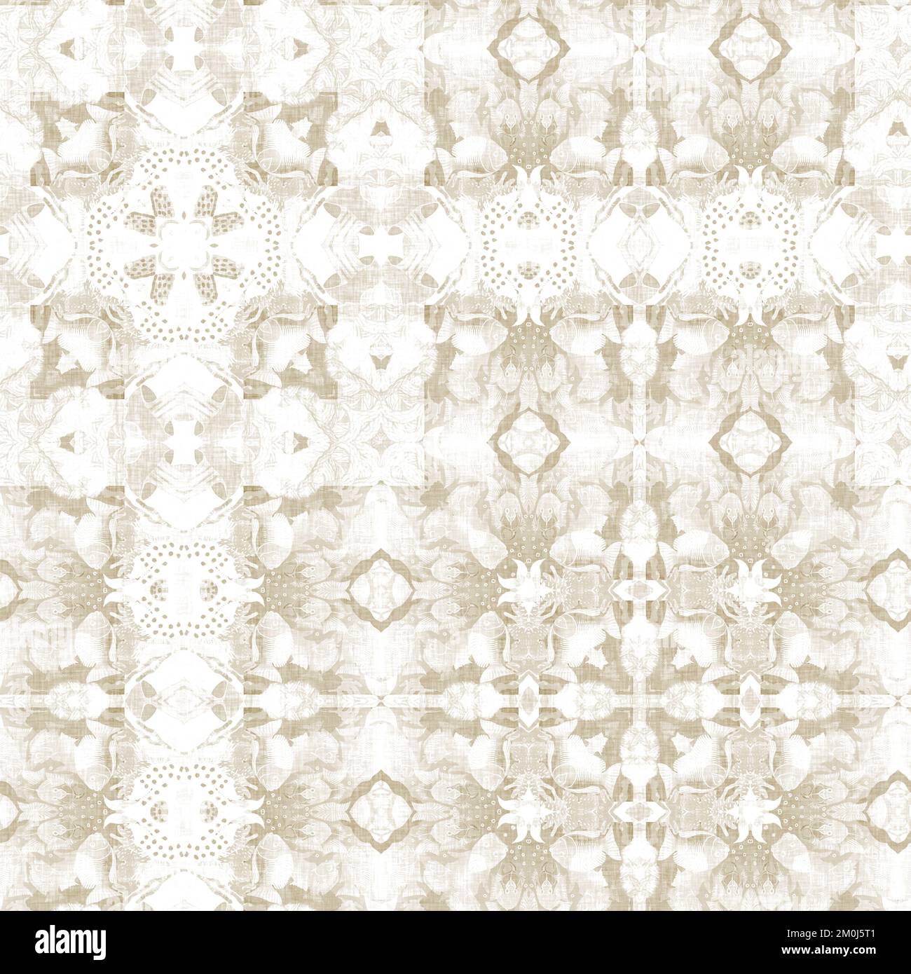 Ecru natural linen effect patterned coastal geo background. Seamless ...