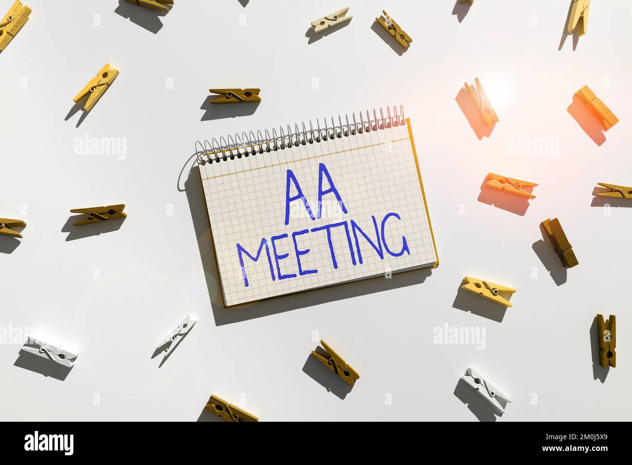 Writing displaying text Aa Meeting. Business overview gathering of ...