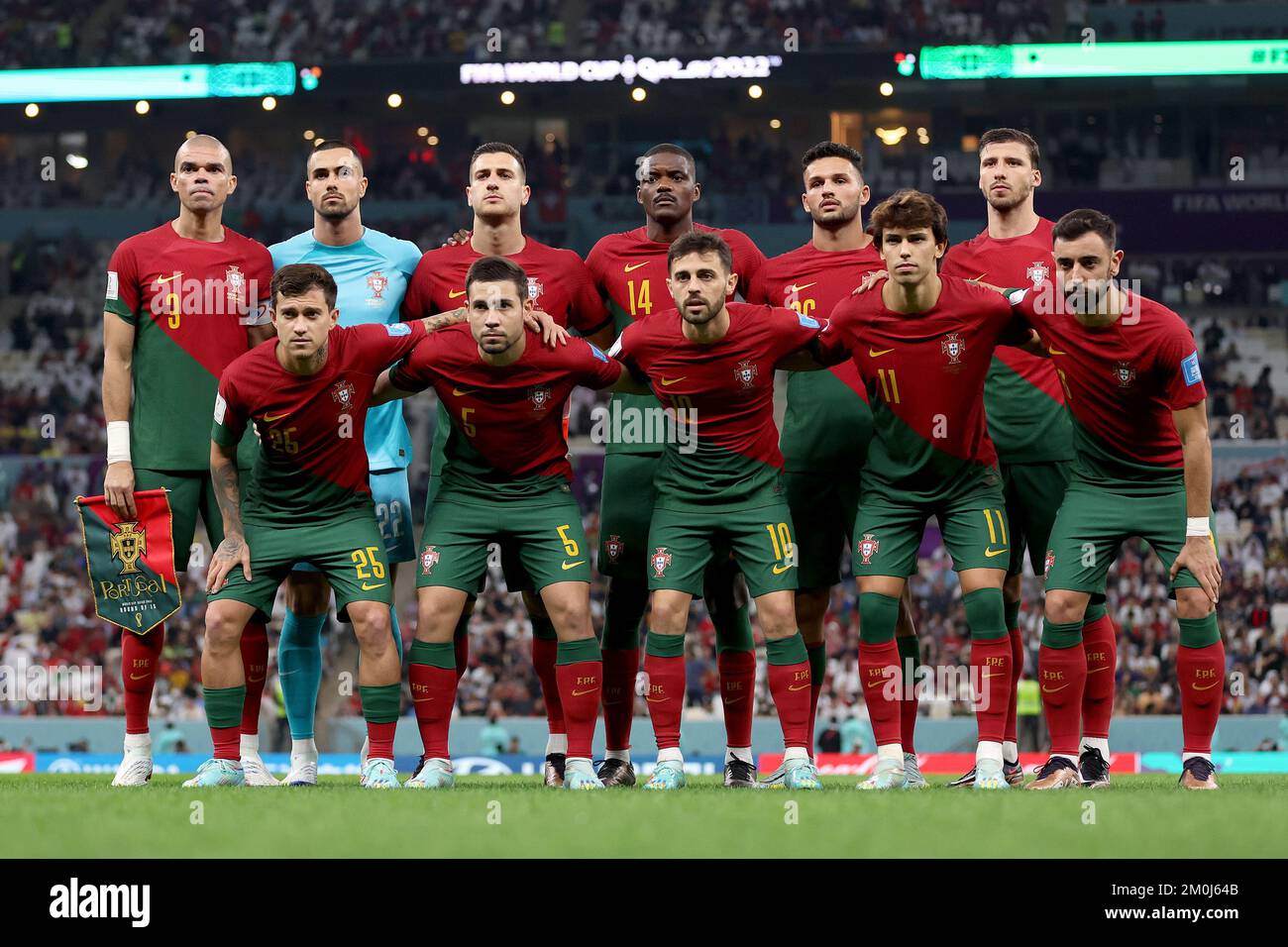 Portugal line up for a team photo prior to the FIFA World Cup Qatar ...