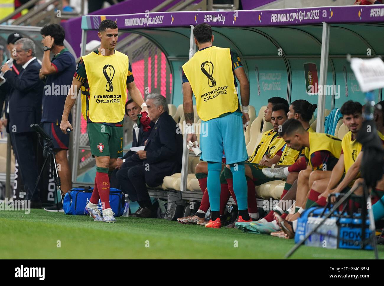 Portugal's Cristiano Ronaldo on the subs bench during the FIFA World ...