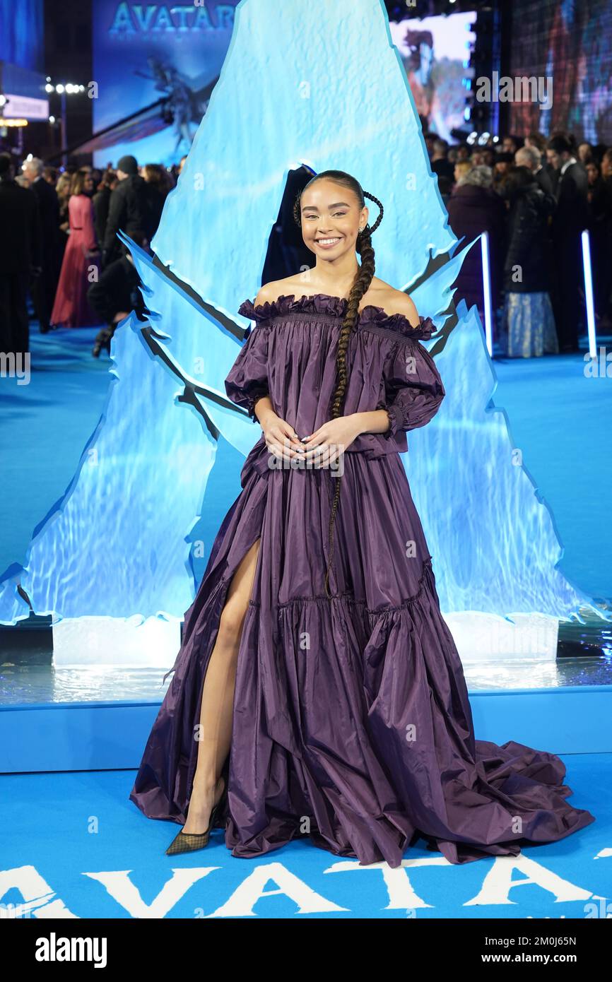 Bailey Bass arrives for the World Premiere of Avatar: The Way of Water ...
