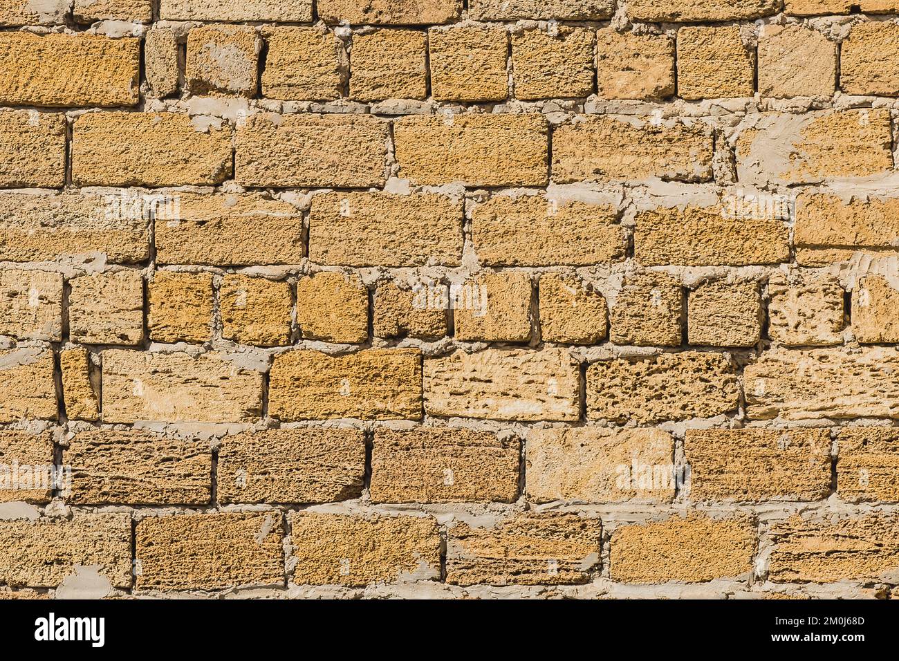 Shell brick wall texture stone background, building limestone sand ...