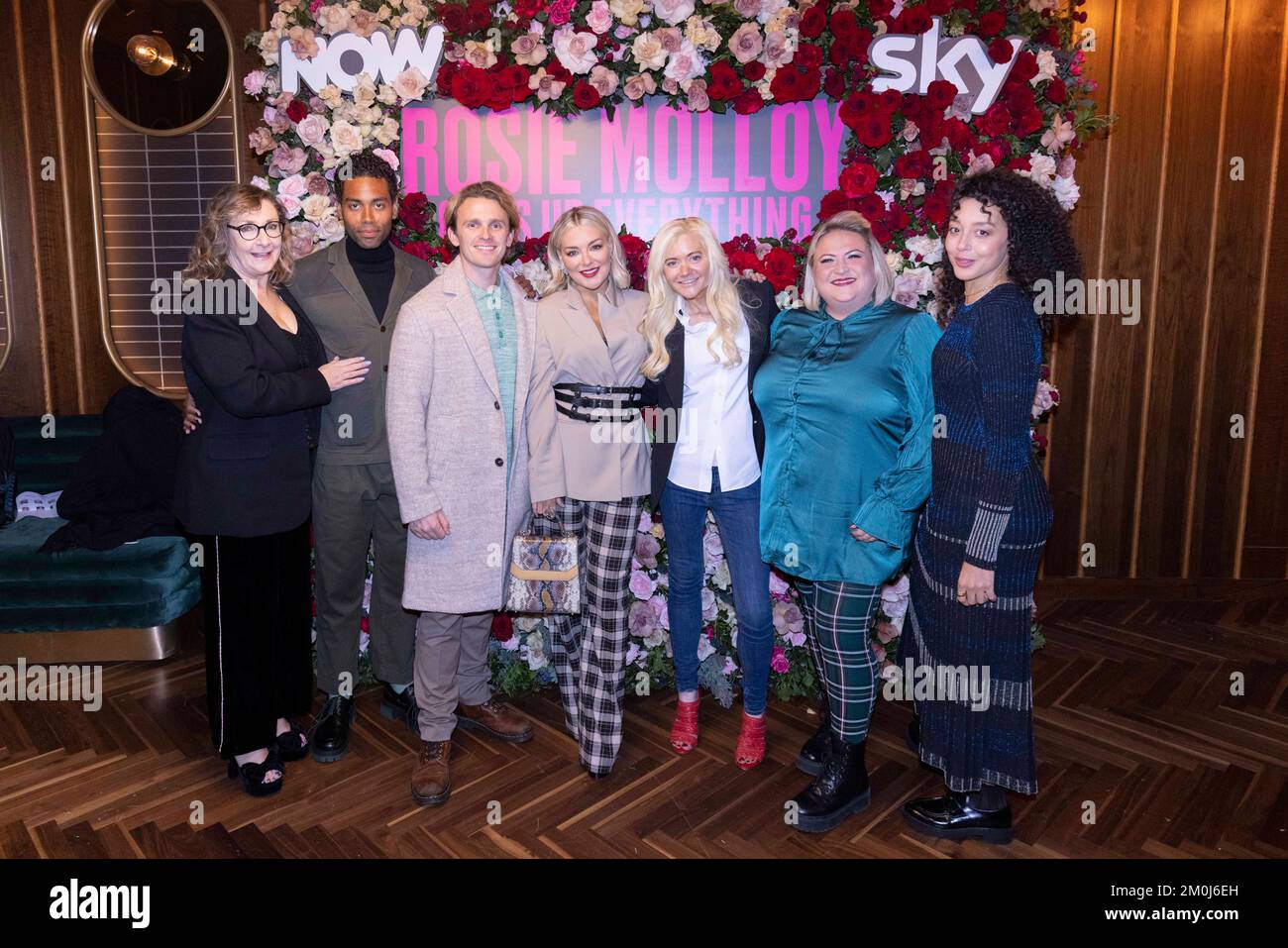(left to right) Pauline McLynn, Oliver Wellington, Lewis Reeves ...