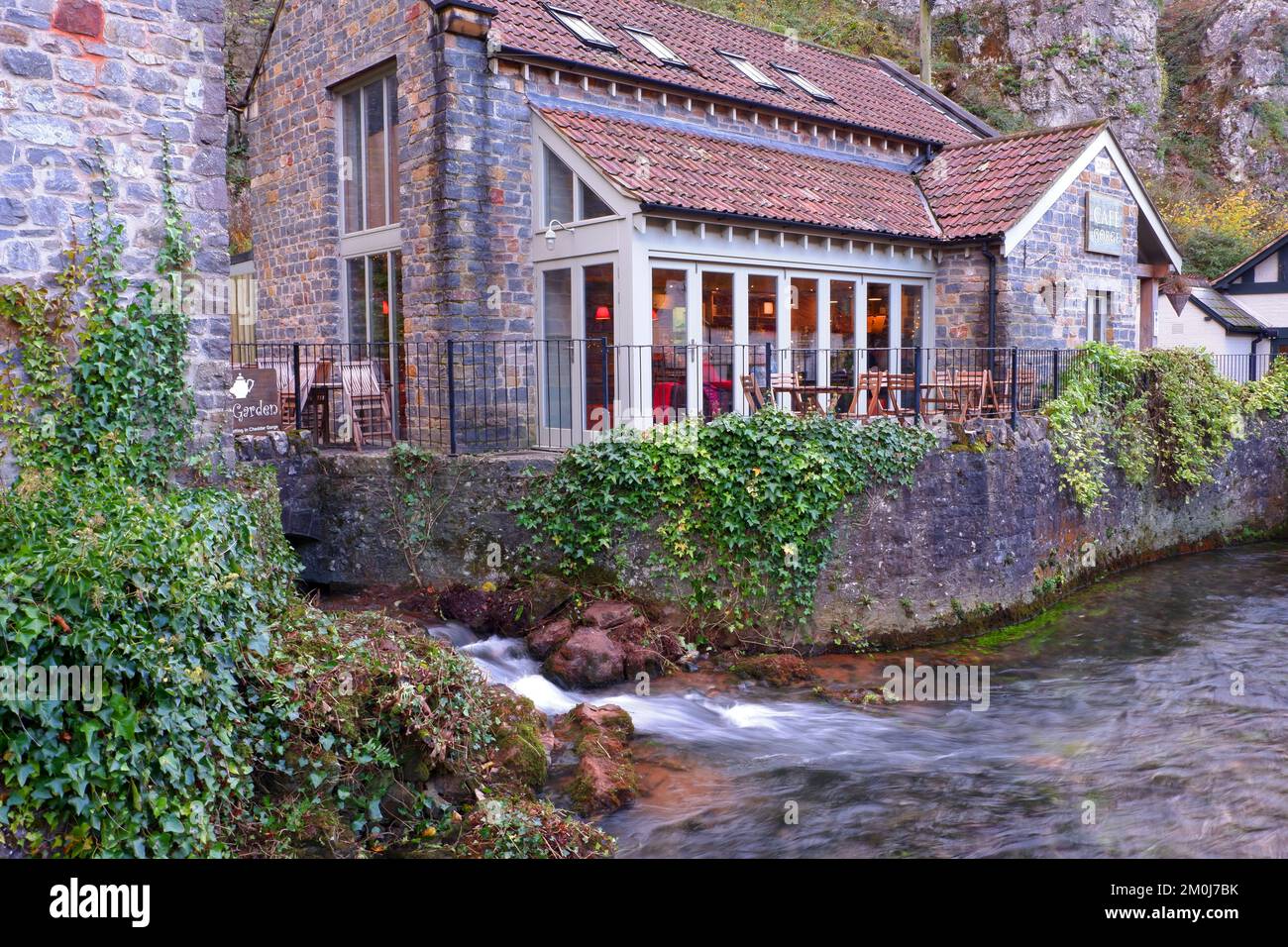 December 2022 - The gorge cafe in Cheddar, Somerset, England, UK Stock ...