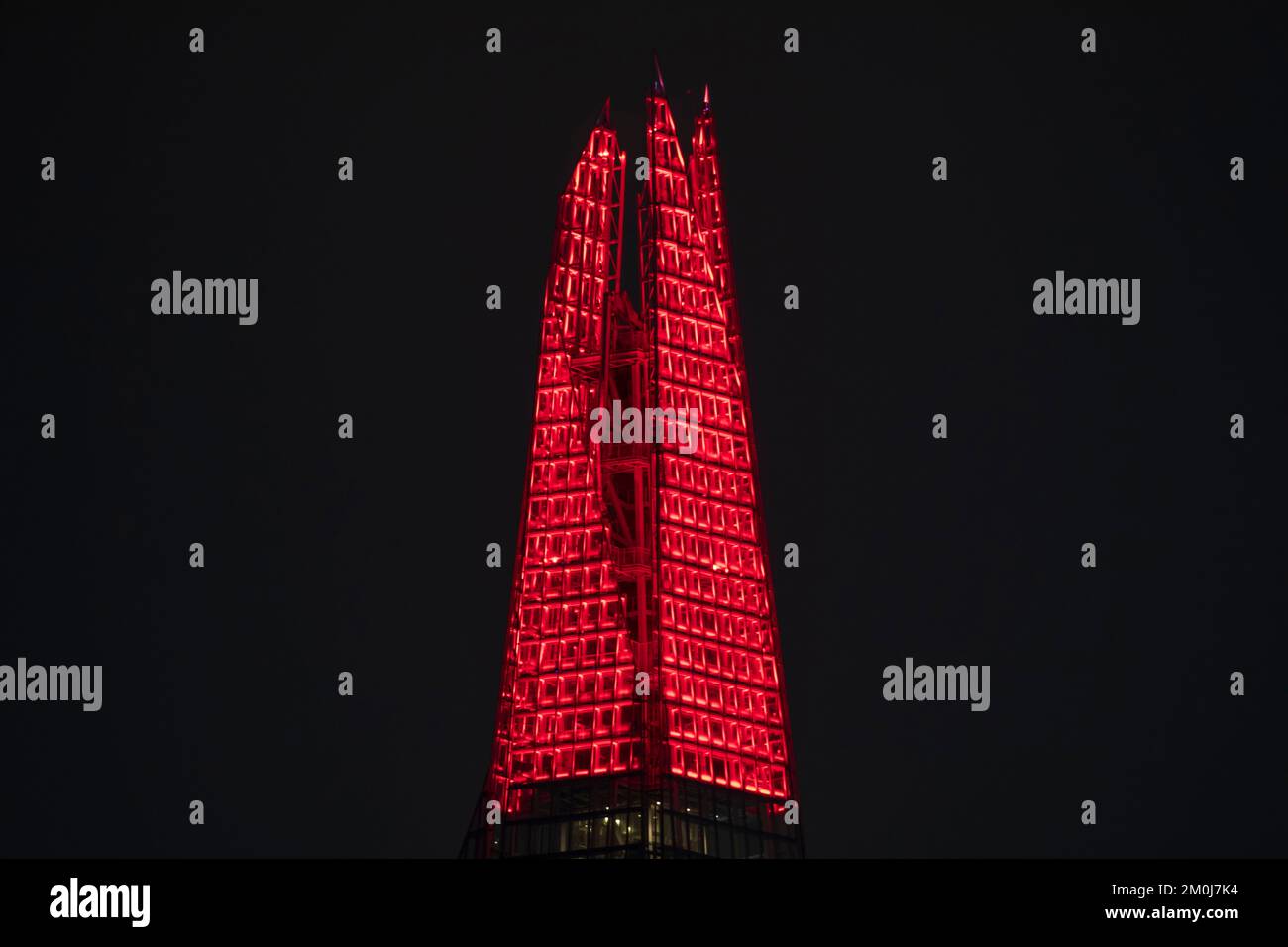 The Shard, London, UK. 6th Dec 2022. The Shard Lights 2022 display was ...