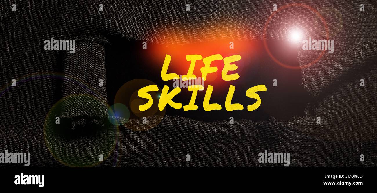 Text sign showing Life Skills. Business showcase that is necessary or ...
