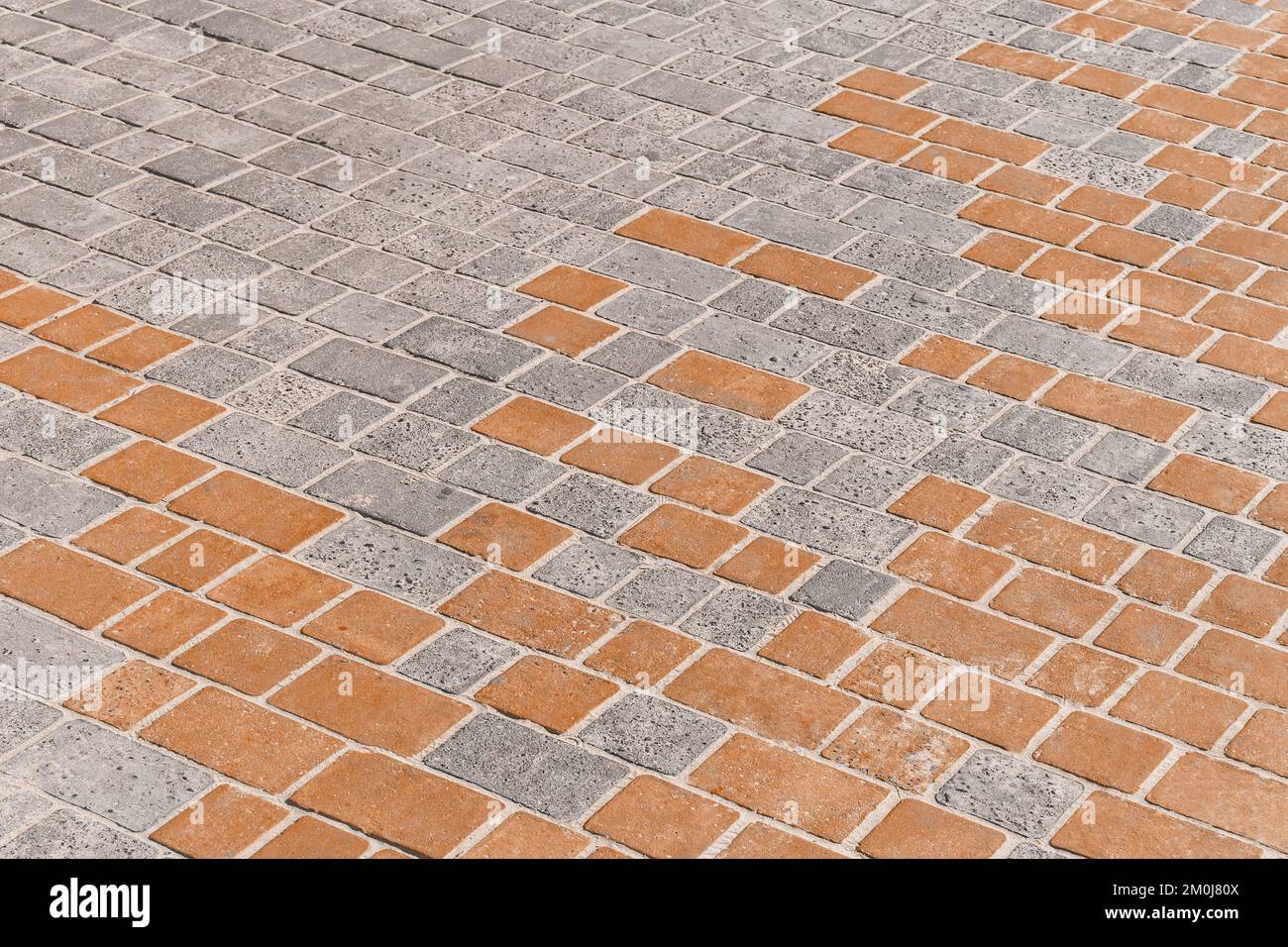 Brown and grey paving tile floor mosaic urban texture street road ...