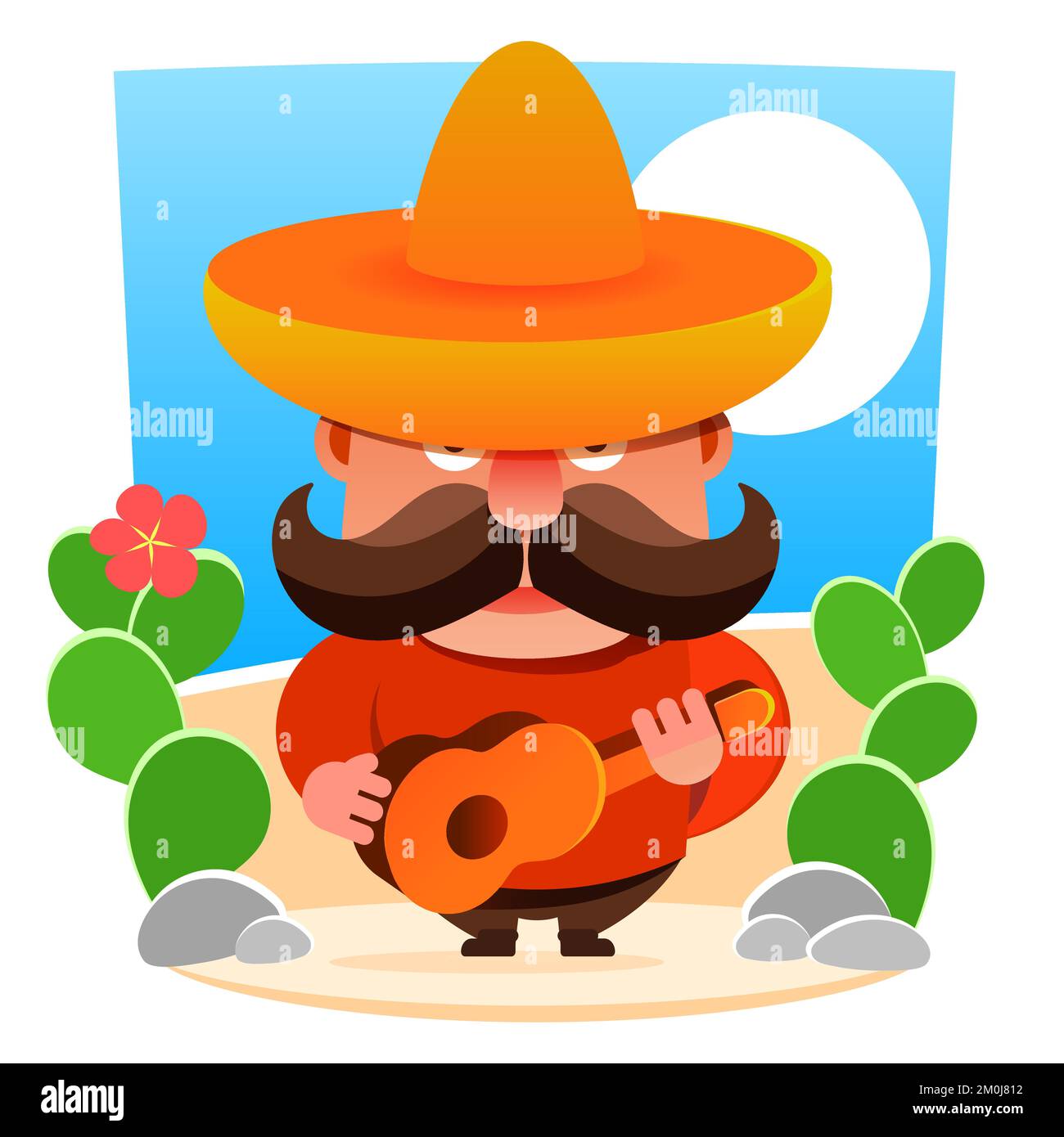 sombrero hat corn mexican restaurant logo mascot hipster vintage retro ...