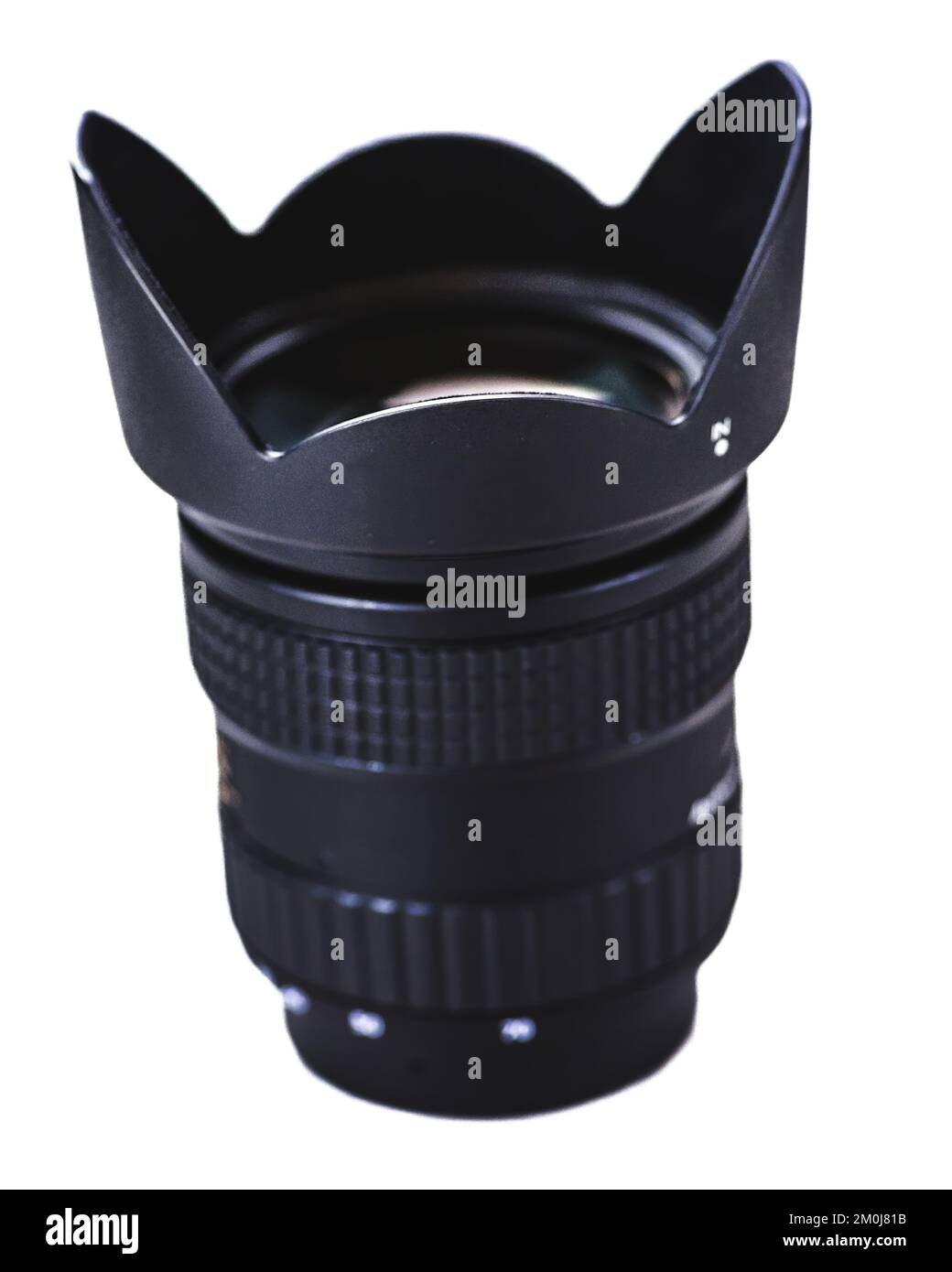 A vertical shot of telescopic lens on the white background Stock Photo ...