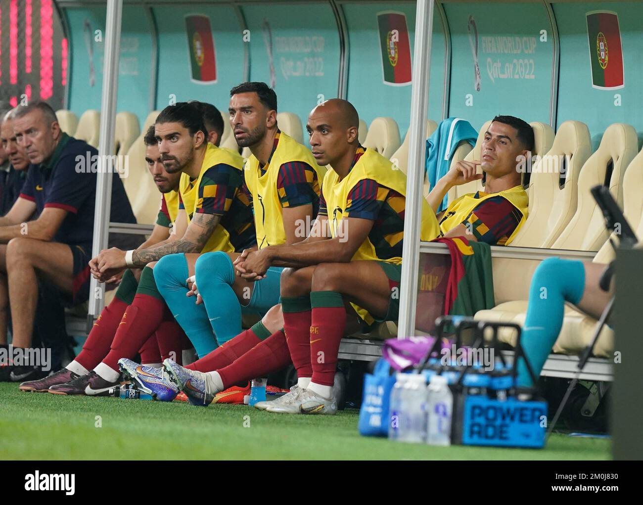 Portugal's Cristiano Ronaldo on the subs bench during the FIFA World ...