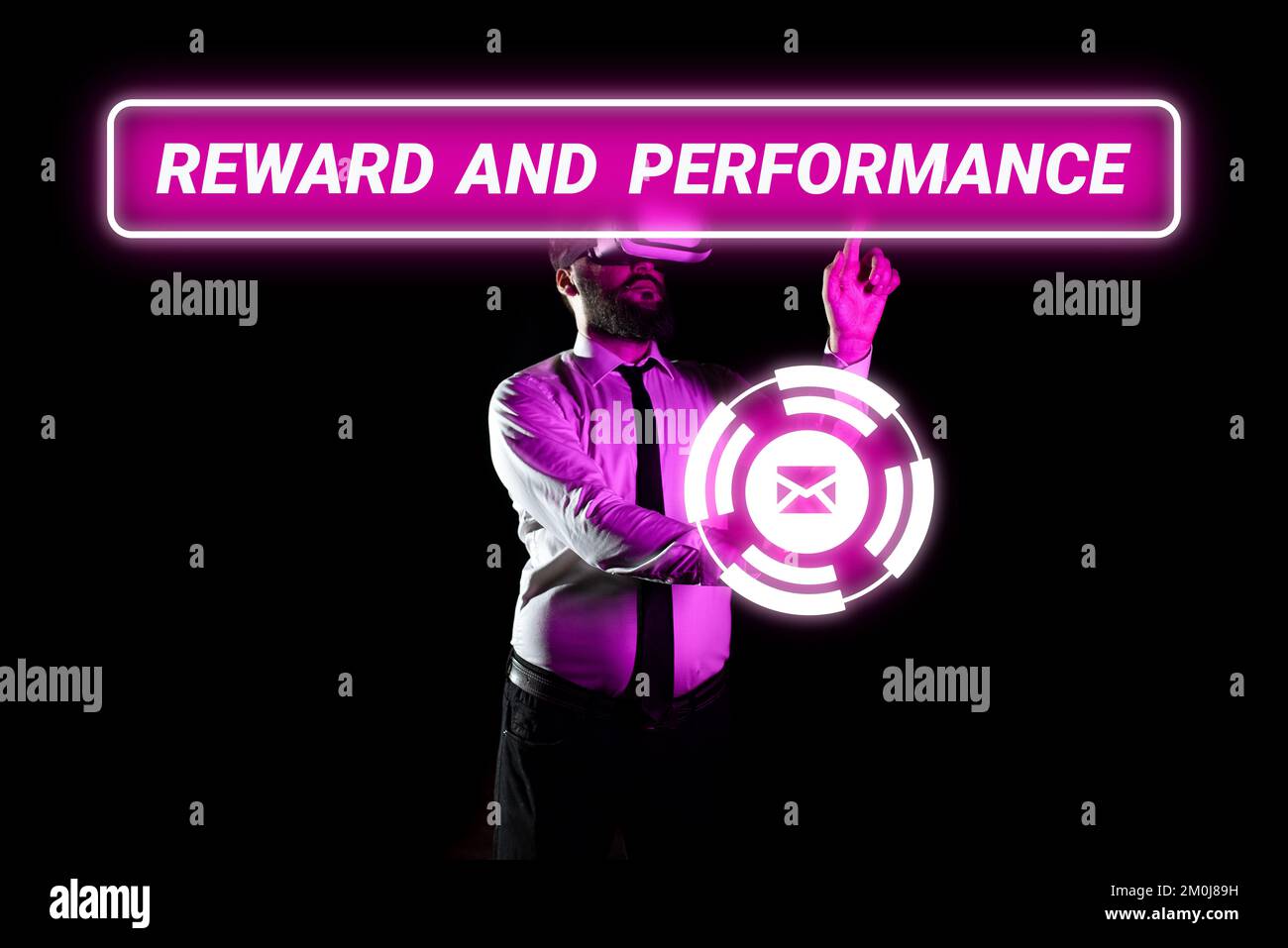 Sign displaying Reward And Performance. Conceptual photo Given in ...