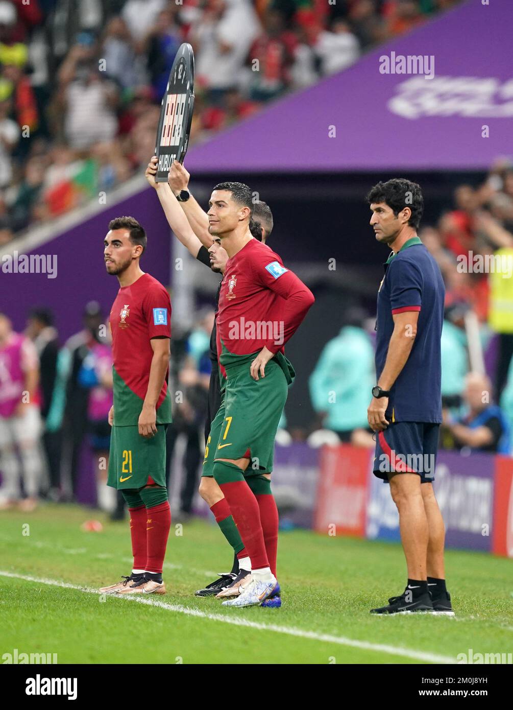 Portugal's Cristiano Ronaldo is substituted on during the FIFA World ...