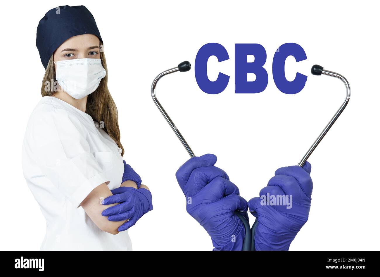 Health care and medicine concept. The doctor is holding a stethoscope ...