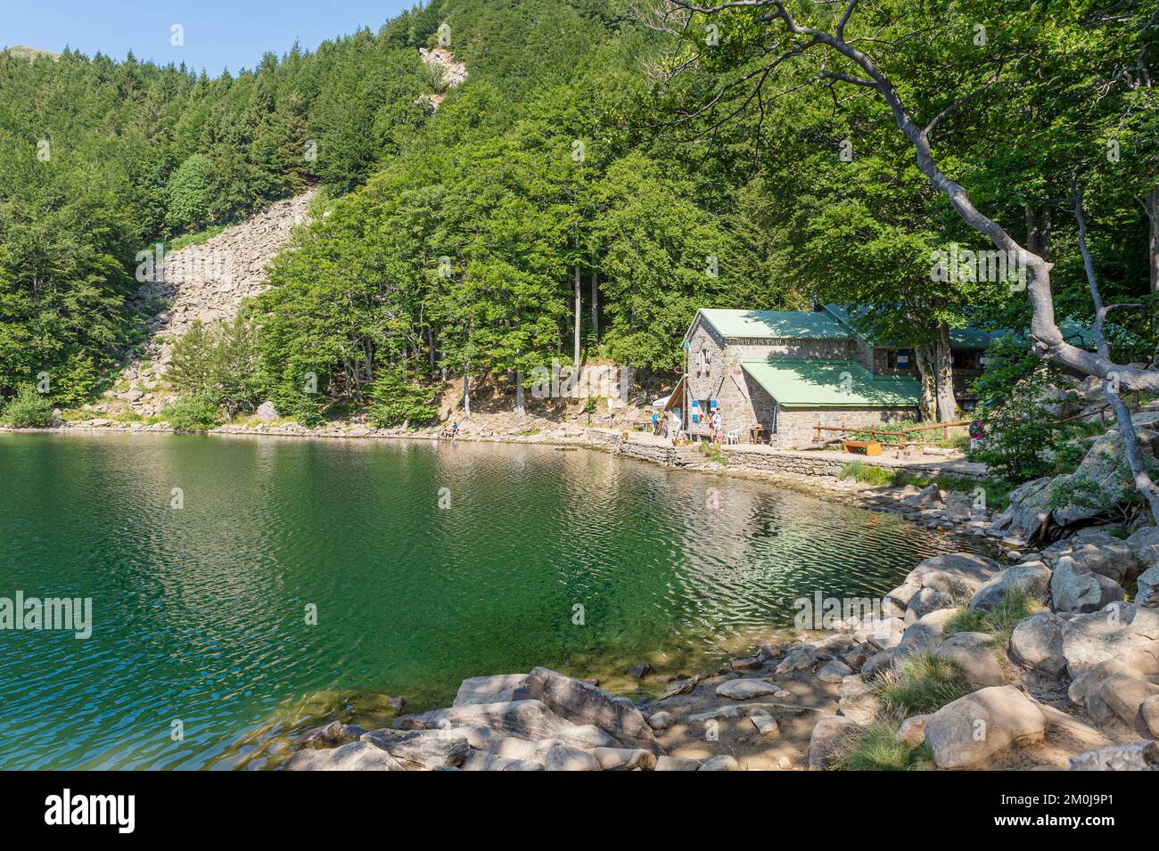 mariotti refuge and santo lake, berceto, italy Stock Photo - Alamy