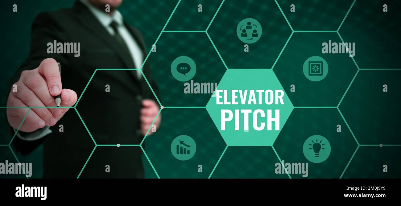 Handwriting text Elevator Pitch. Business concept A persuasive sales ...