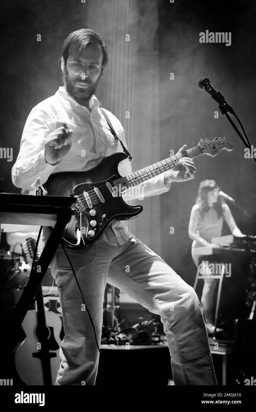 Lucy Dacus live in concert - Jacob Blizard (guitar) and Sarah Goldstone ...