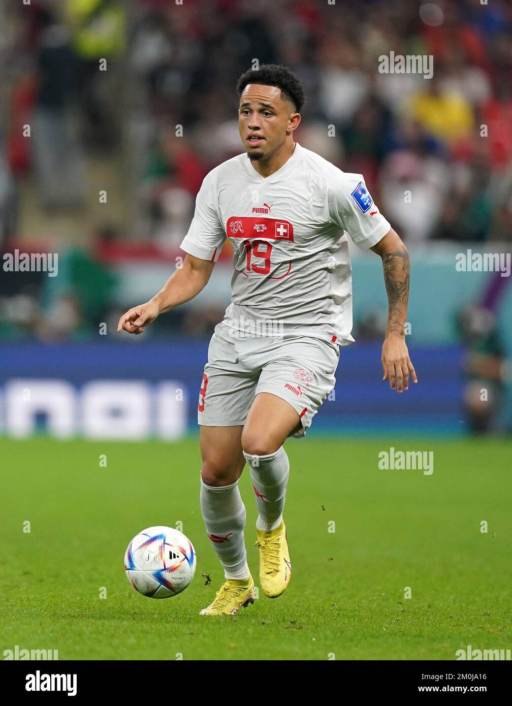 Switzerland's Noah Okafor during the FIFA World Cup Round of Sixteen ...