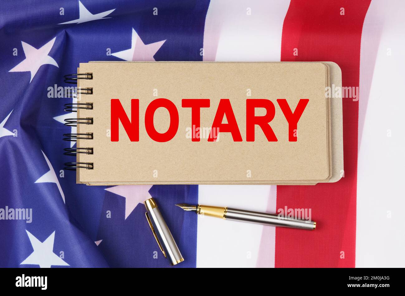 Law and order concept. Against the background of the flag of the United ...